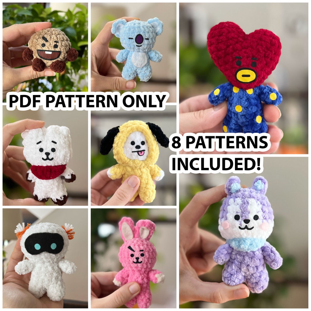 Crochet Pattern Only - Koya, Shooky, Tata, RJ, Chimmy, Wootteo, Mang ...
