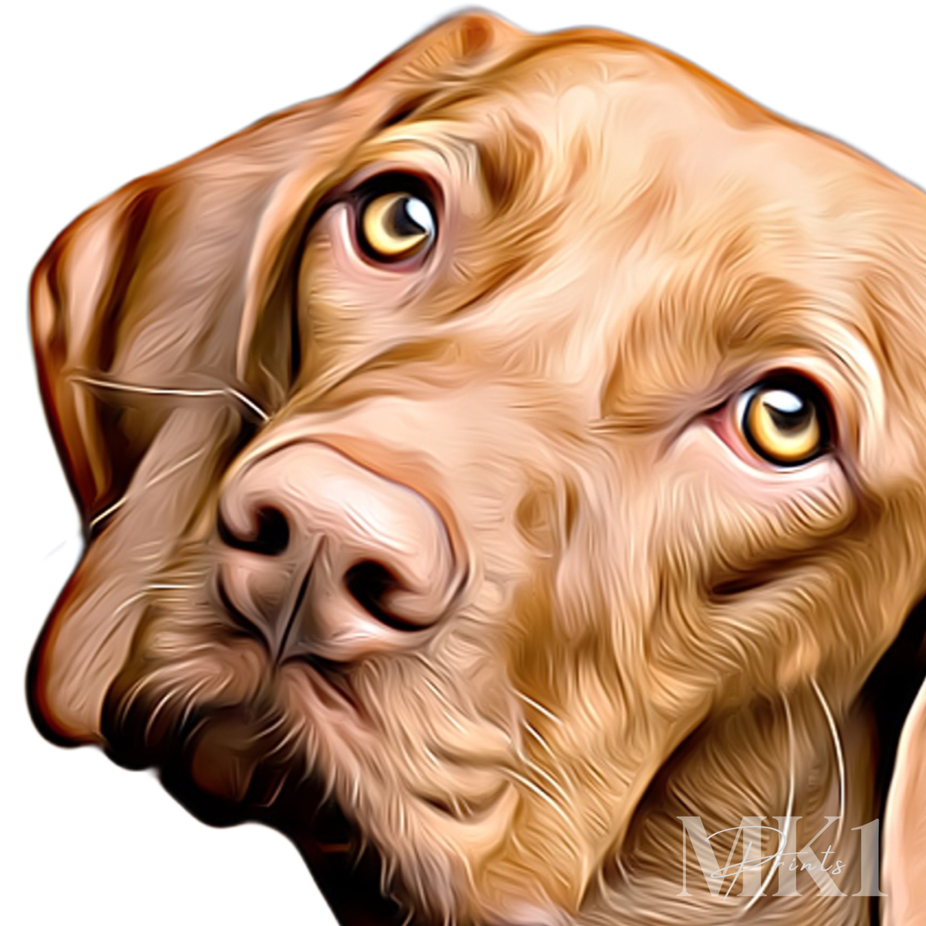 DIGITAL FILE ONLY Dog Portrait, a Custom Dog Portrait From Your Photo, Illustrated Painting, Dog ...