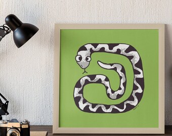 Cute & Colorful She Snake Poster - Etsy