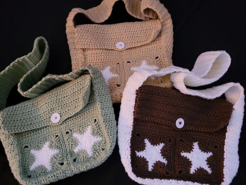 Star Messenger Bag / Satchel crochet - Etsy