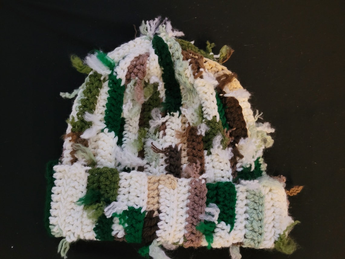 Scrap Yarn / Color Block Crochet Beanie - Etsy