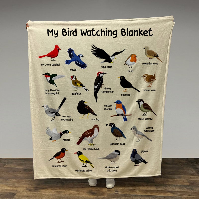 Pink Bird Throw Blanket - Etsy