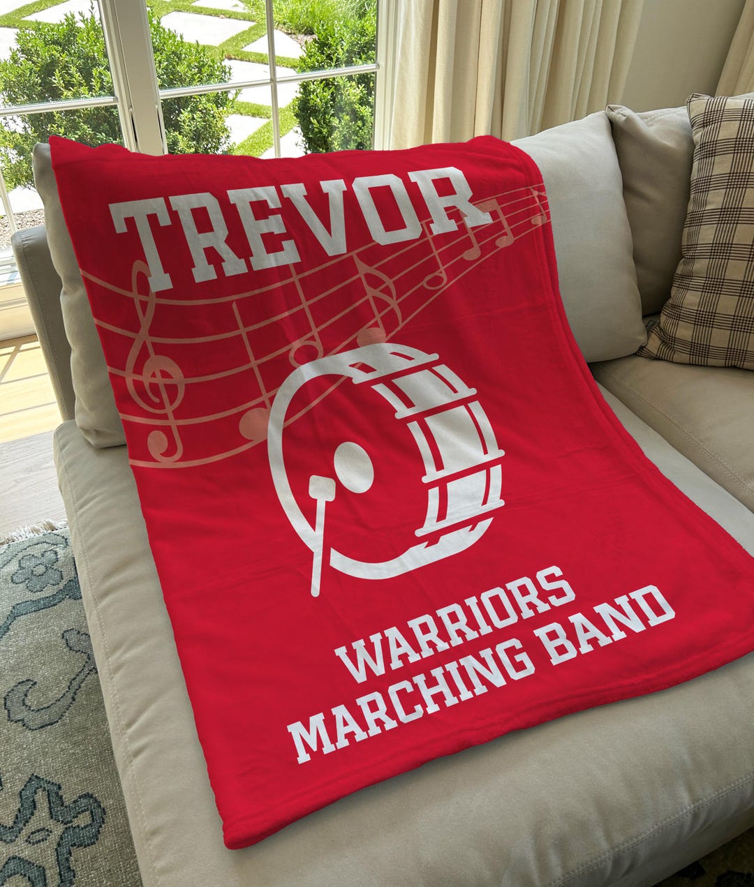 Custom Marching Band Fleece Blanket - Personalized Team Gift - Etsy
