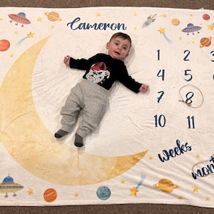 Personalized Milestone Blanket | 50" X 60" Milestone Blanket With ...