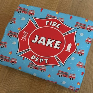 Personalized Kids Fire Truck Blanket, Boy Blanket, Baby Blanket, Kids ...