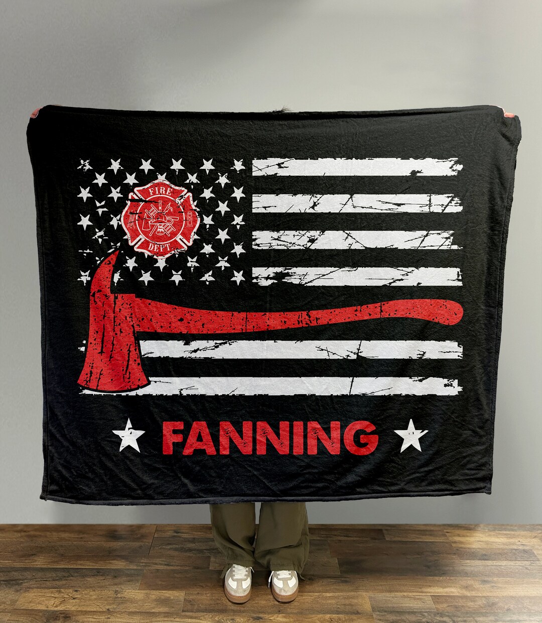 Custom First Responder Fleece Blanket: Personalized Firefighter Gift - Etsy