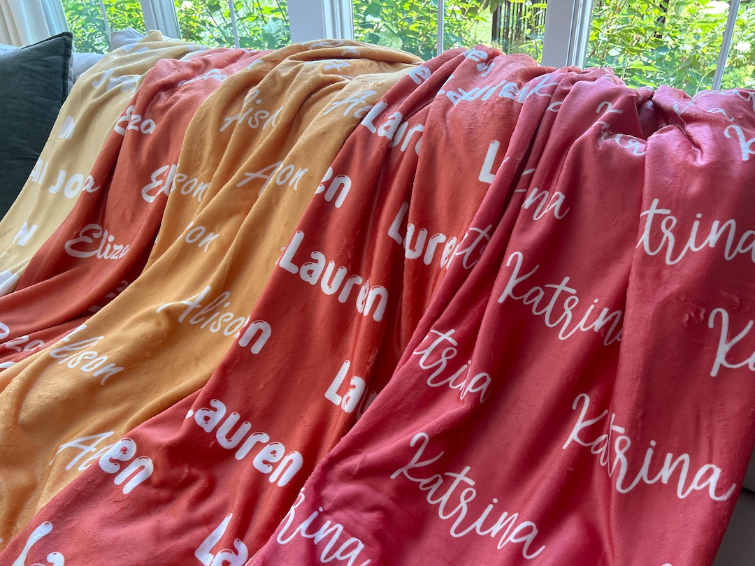 Personalized Name Blanket Fleece Baby Blanket With Name & Color of Your ...