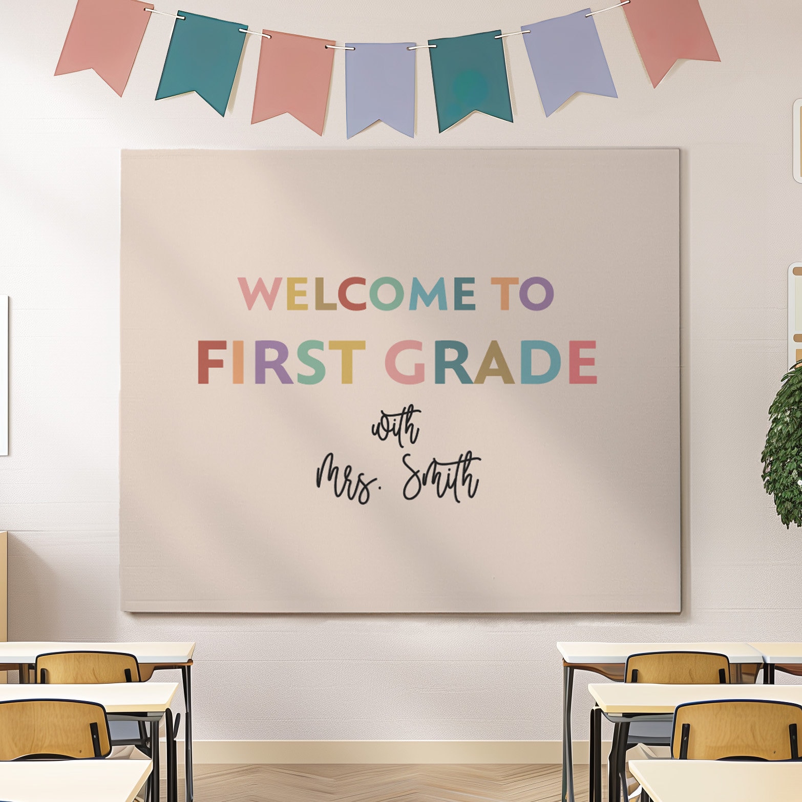 Customized Back to School Banner: Teacher Classroom Decor - Etsy