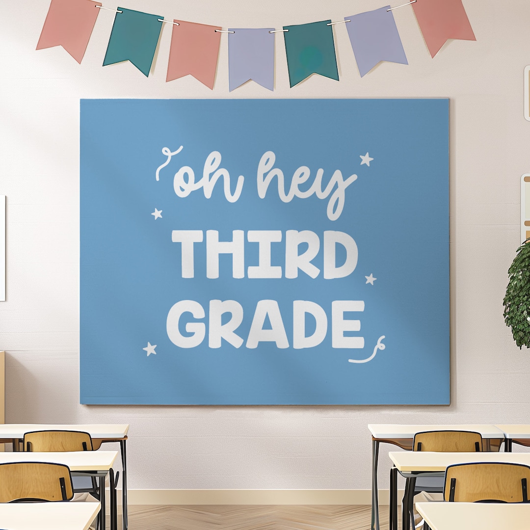 Custom Back to School Banner: Classroom Decor With Built-in Hang Ties ...