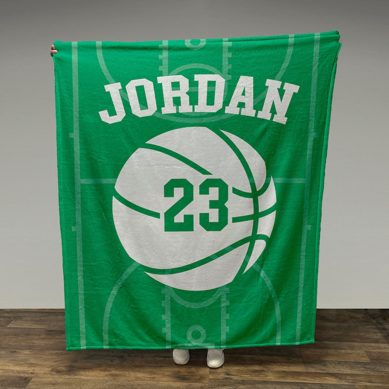 Basketball Blanket Green - Etsy