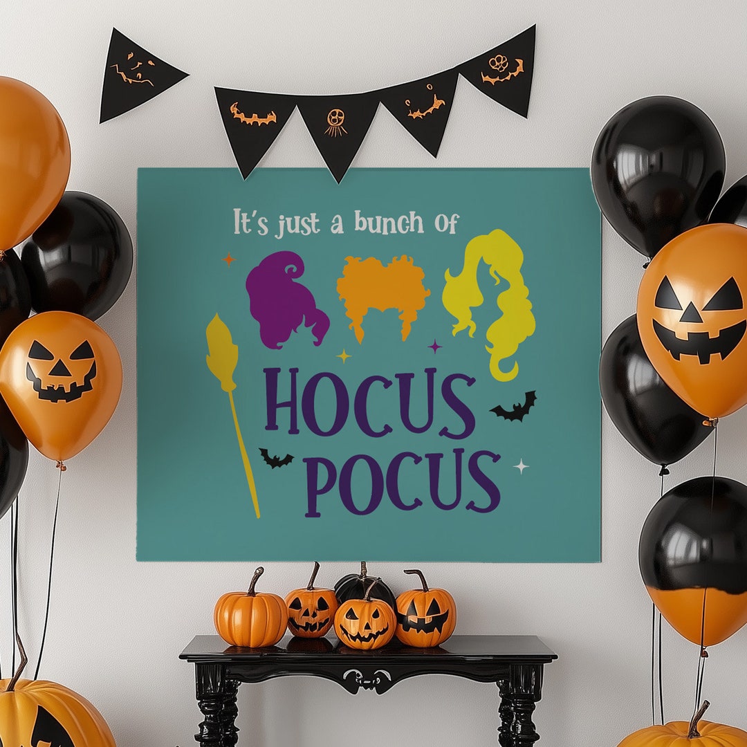Hocus Pocus Halloween Party Banner: Customizable Backdrop - Etsy