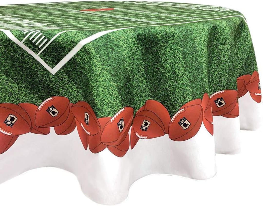 Football Tablecloth, Football Field Table Cover, Game Day Tablecloth ...