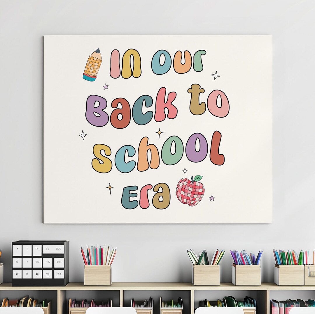 Custom in Our Back to School Era Banner, Gift for Teacher, Class Decor ...