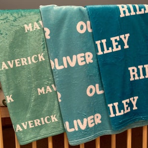 Personalized Name Blanket| Fleece Baby Blanket With Name & Color of ...