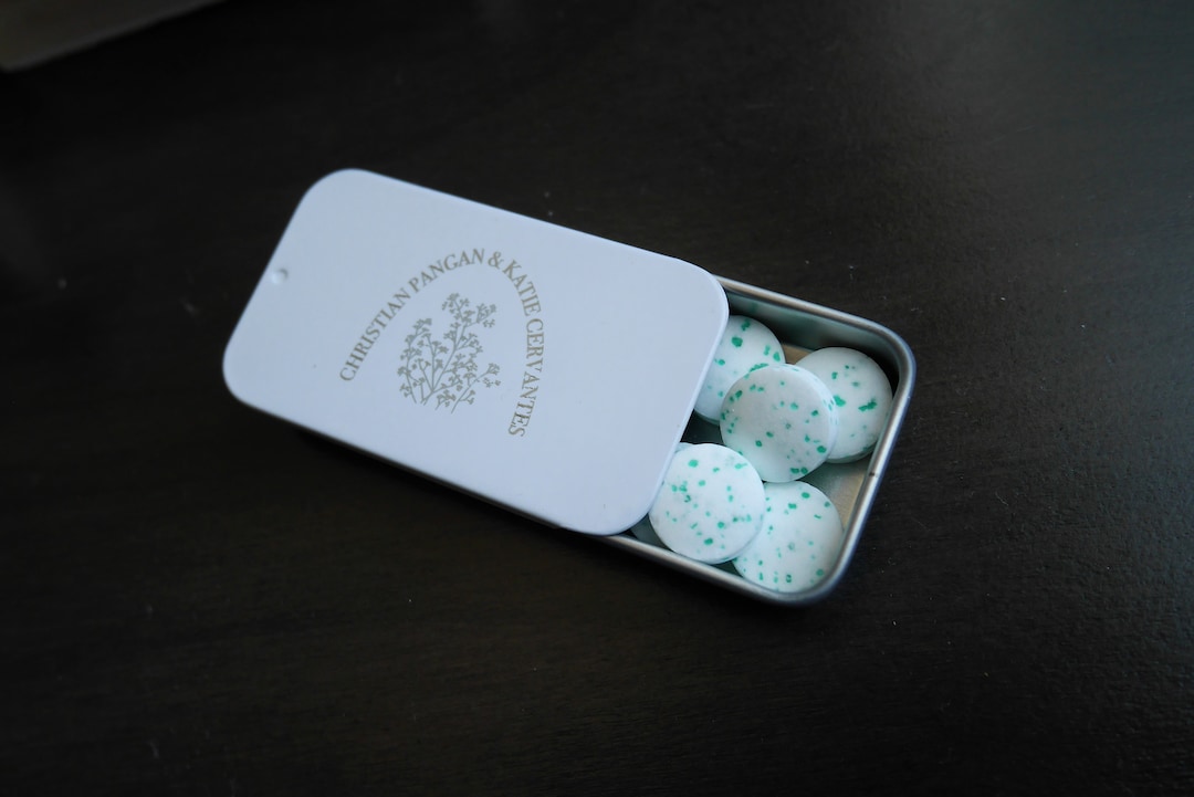 Personalized Custom Engraved Mint Tin Can Favor | Personalized Wedding ...