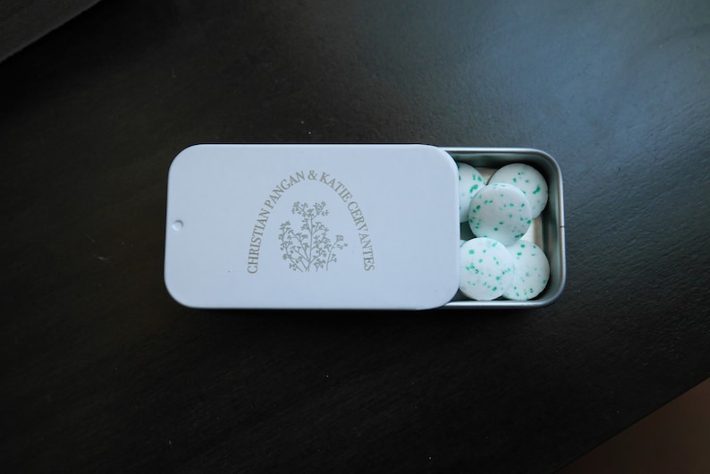 Personalized Custom Engraved Mint Tin Can Favor | Personalized Wedding ...