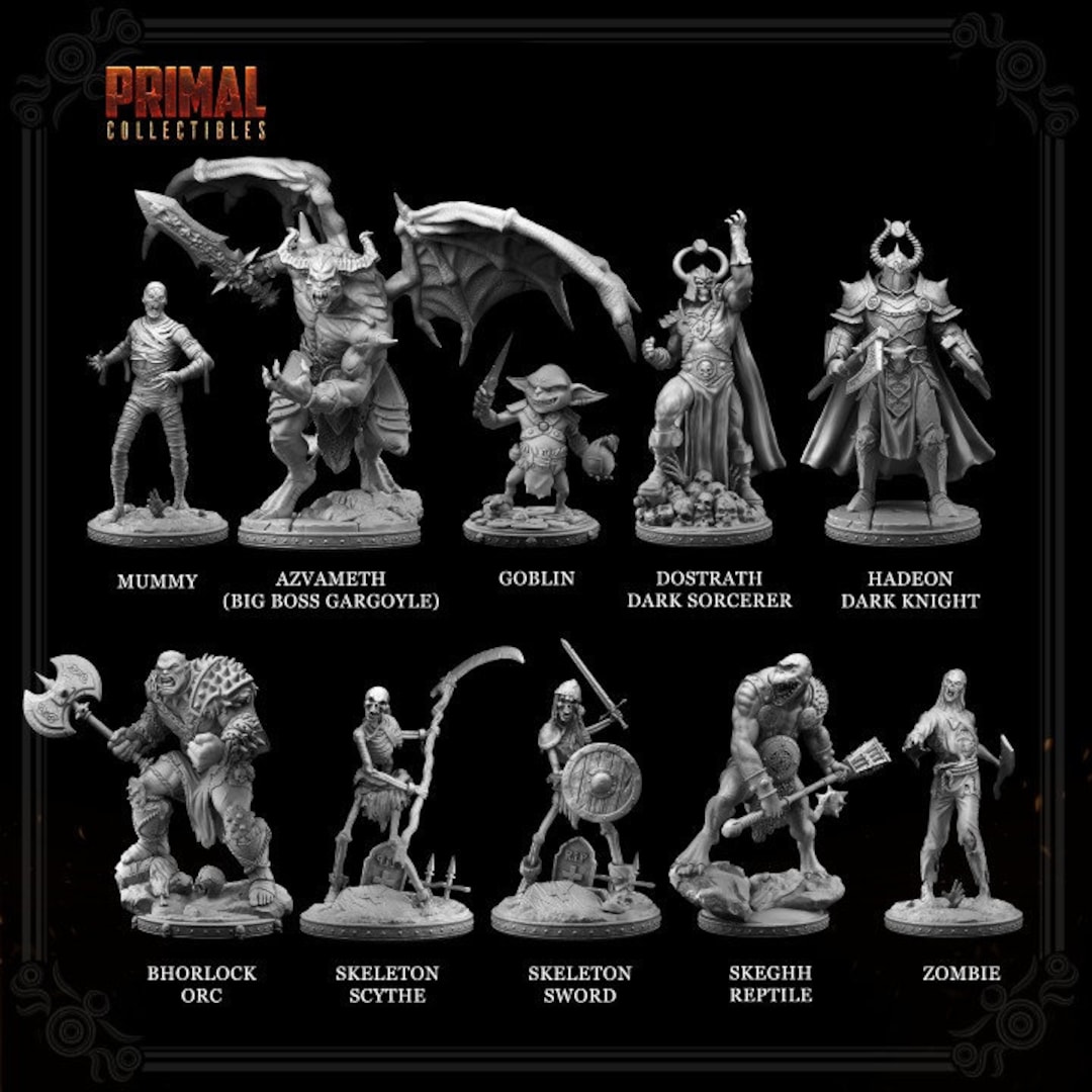 Boss and Enemy Set 10 Miniatures | D&D | Primalcollectibles - Etsy