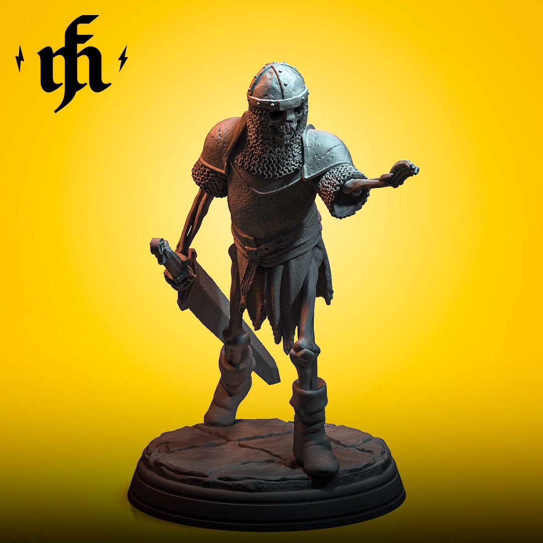 Miniature Warrior Skeletons Dnd D&D DSA Tabletop Roleplay Midas Forge ...