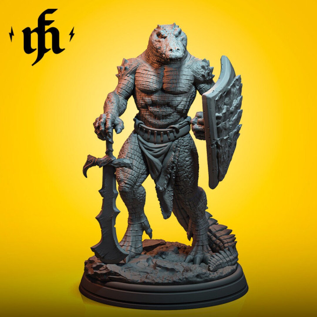 Miniature Crocodile Dnd D&D DSA Tabletop Roleplay Midas Forge - Etsy