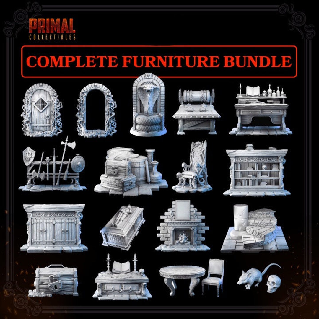 Furniture and Props Set 21 Pieces | D&D | Dungeons and Dragons ...