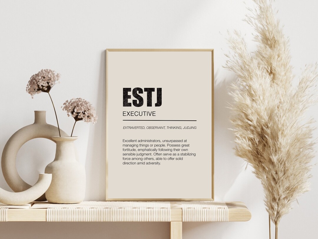 ESTJ Personality Type Poster, 16 Personalities Executive Printable ...