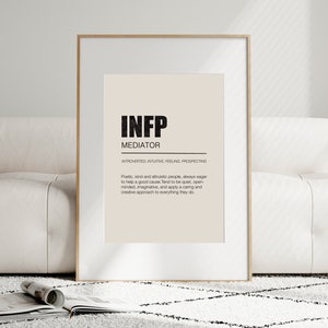 INFP Personality Type Poster, 16 Personalities Mediator Printable ...