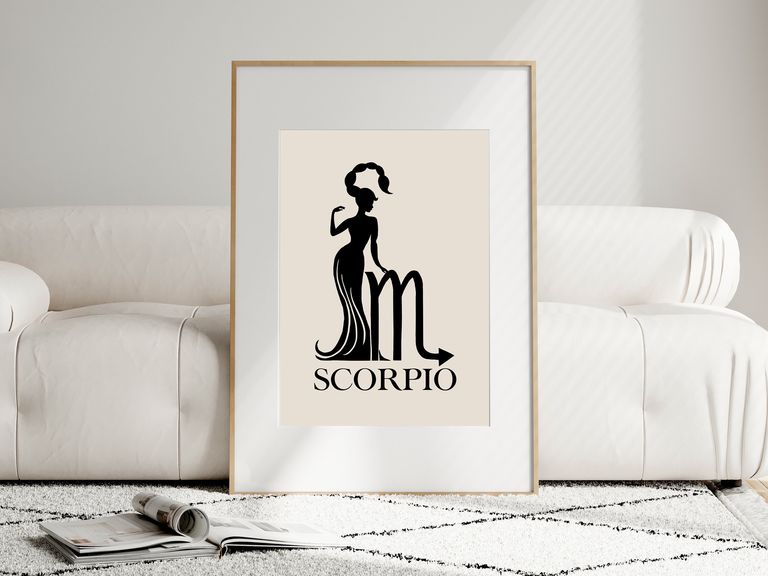 Scorpio Poster, Minimalist Zodiac Wall Art, Scorpio Print - Etsy