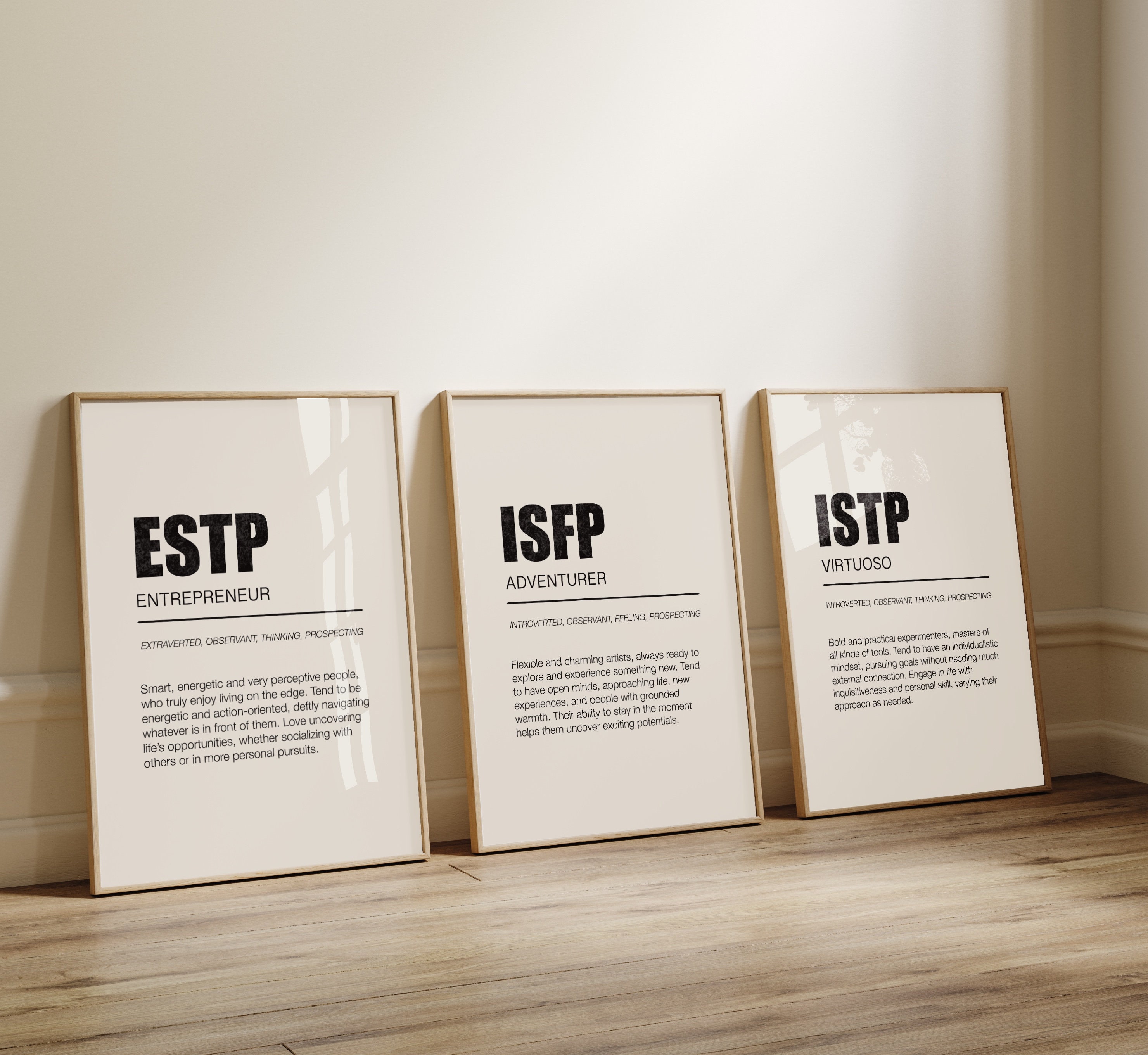 16 Personalities Prints Bundle, MBTI Prints, Psychology Gift ...