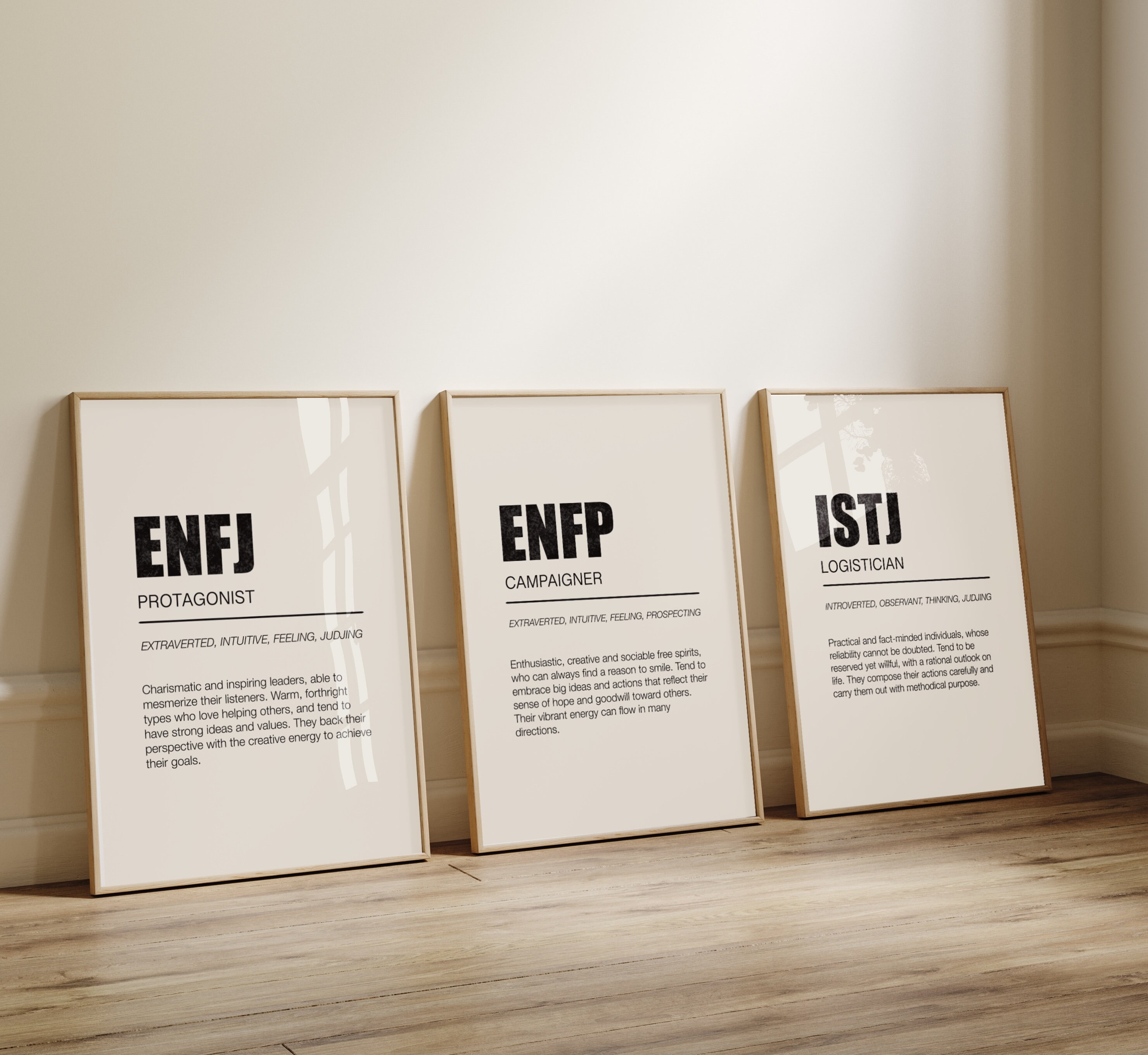 16 Personalities Prints Bundle, MBTI Prints, Psychology Gift ...