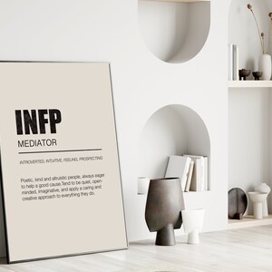 INFP Personality Type Poster, 16 Personalities Mediator Printable ...