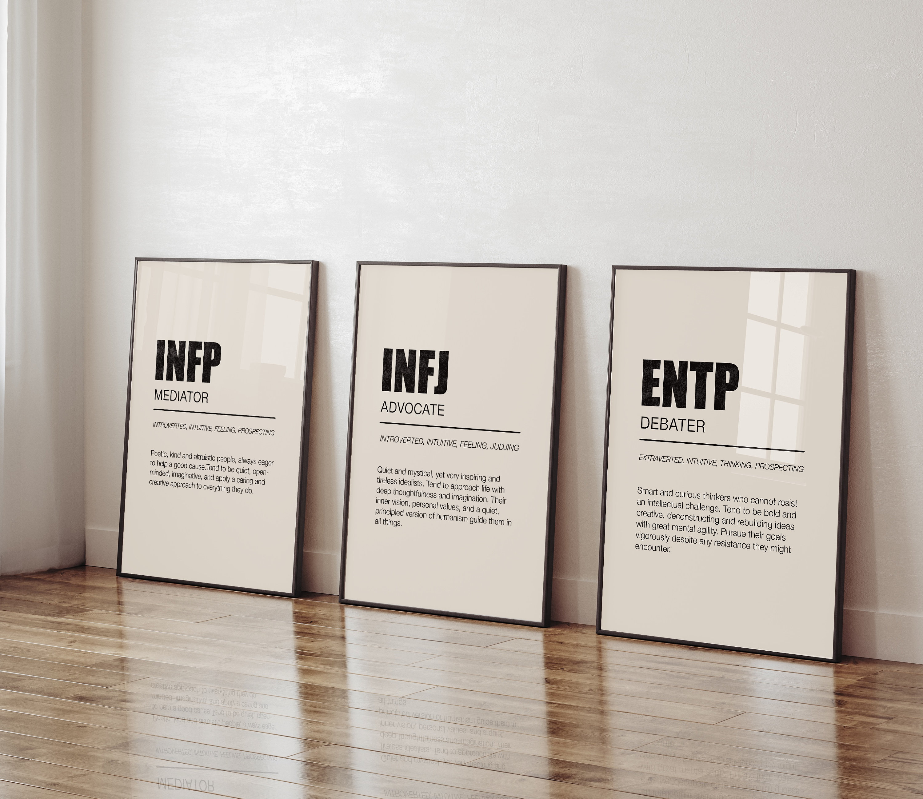 16 Personalities Prints Bundle, MBTI Prints, Psychology Gift ...