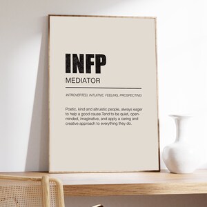INFP Personality Type Poster, 16 Personalities Mediator Printable ...