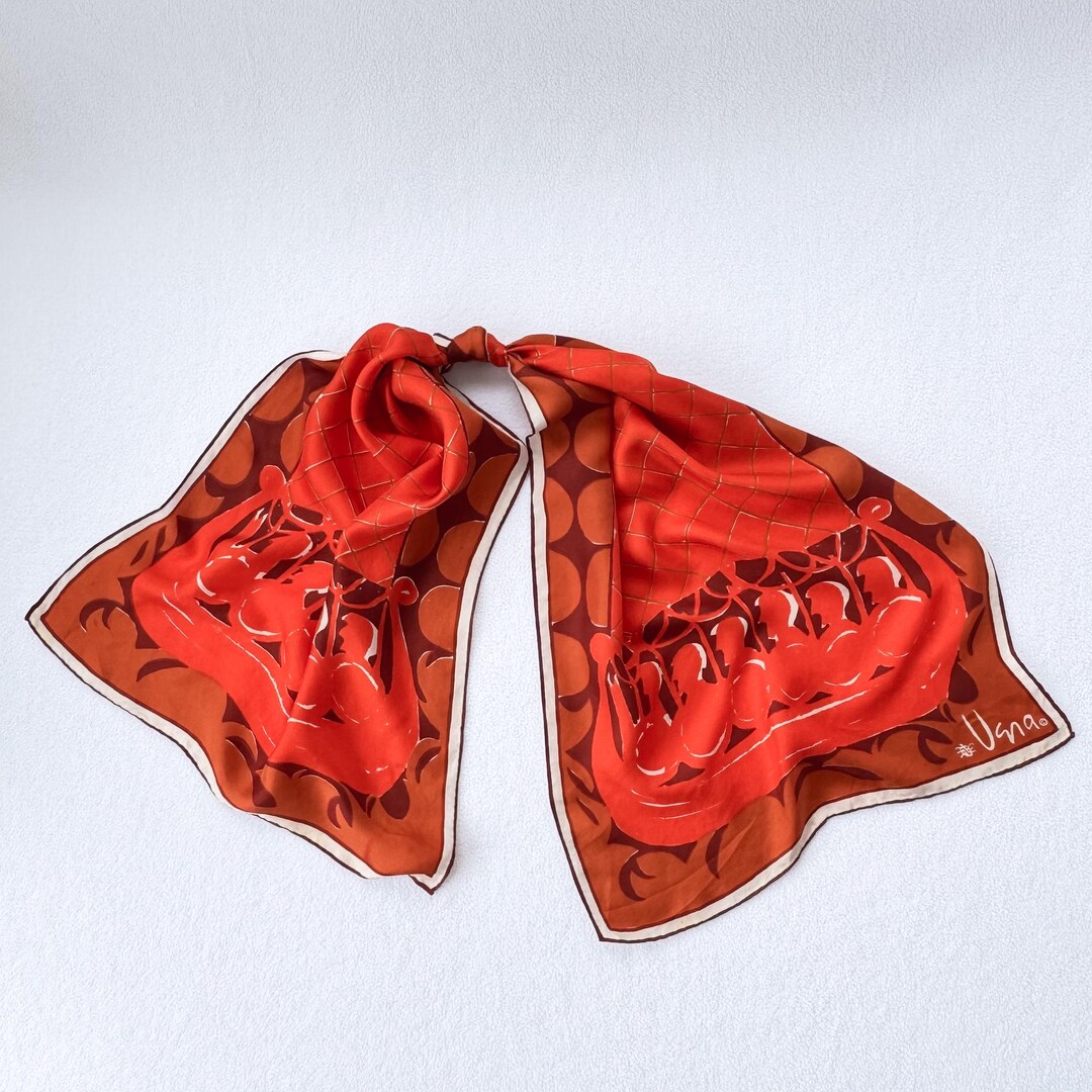 1970's Vintage Vera Ladybug Scarf Rectangle Hand Rolled Hem Vintage ...