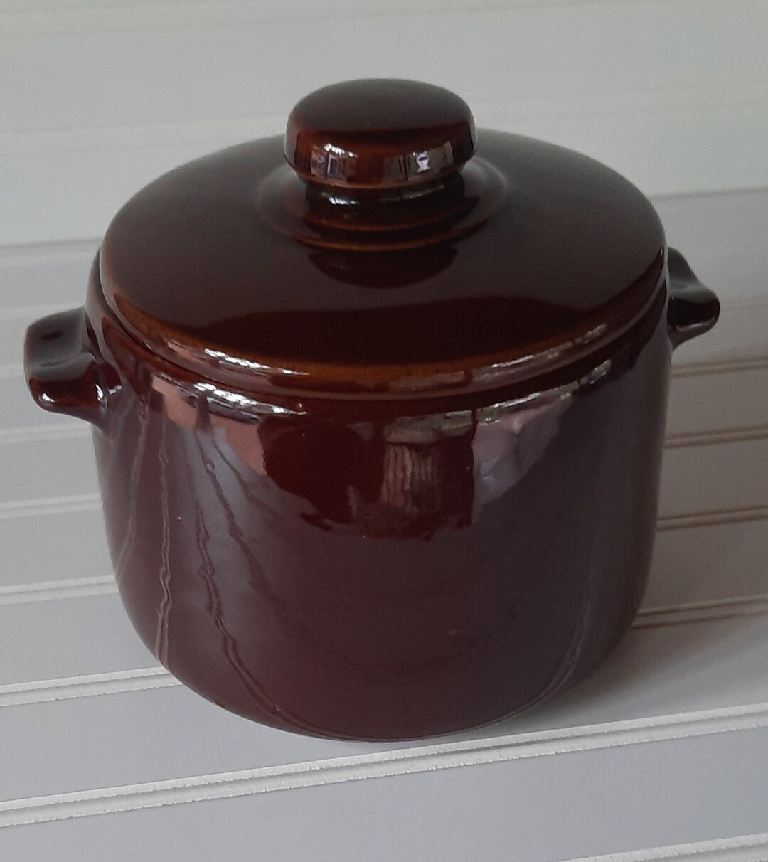 West Bend Brown Bean Pot - Etsy