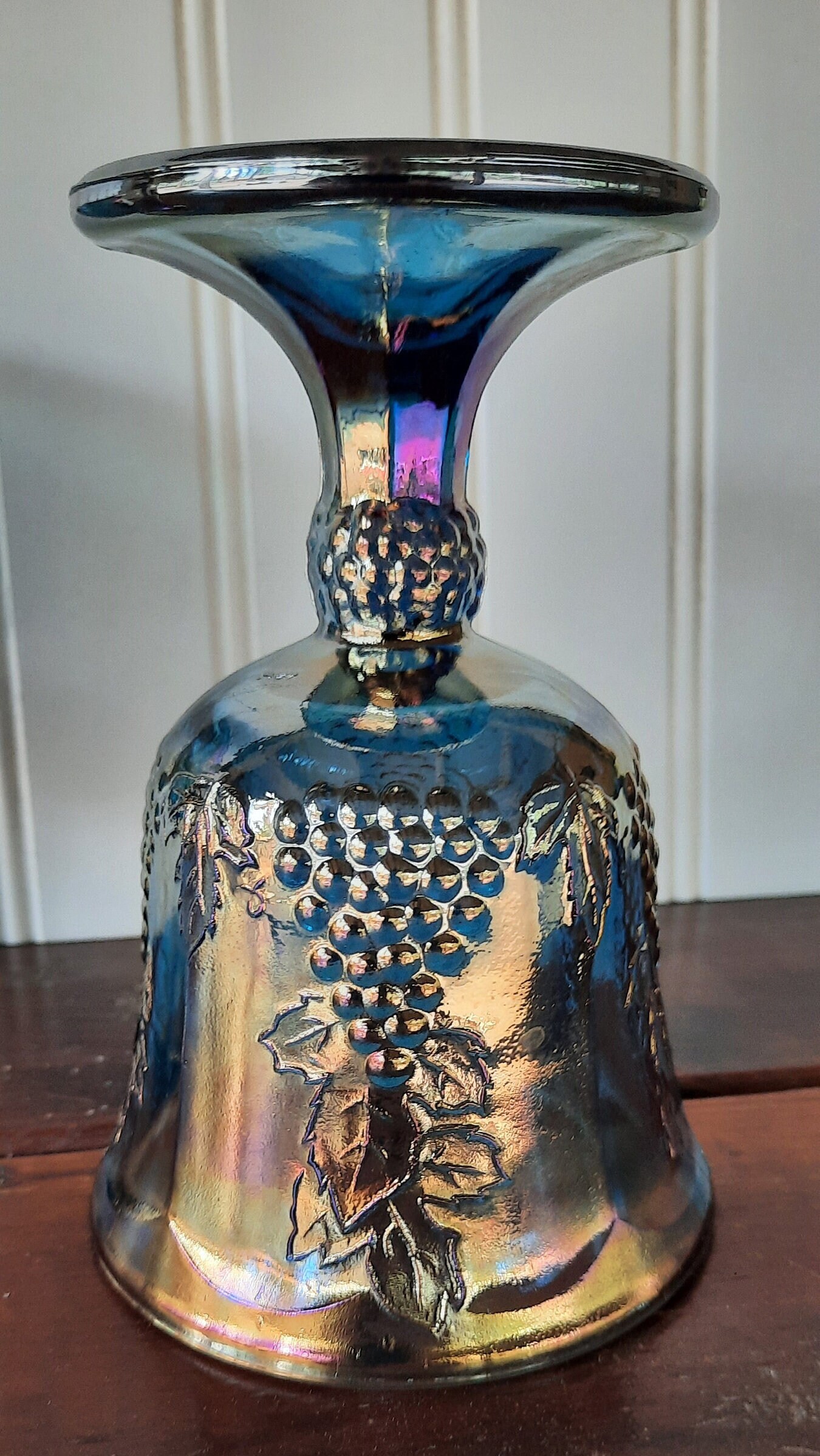 Vintage Iridescent Blue Indiana Carnival Glass Goblets - Etsy