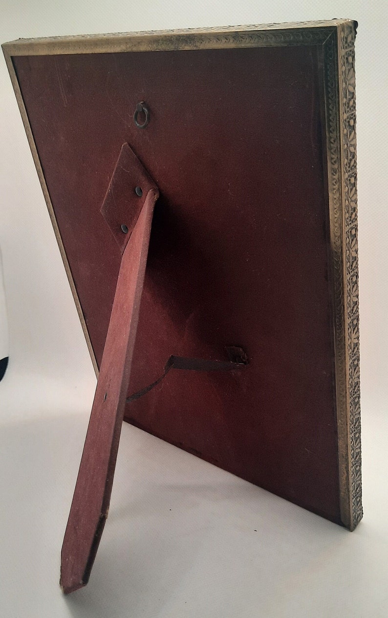 Vintage Decorative Ornate Brass Metal Frame With Easel Back 8in X 10in ...