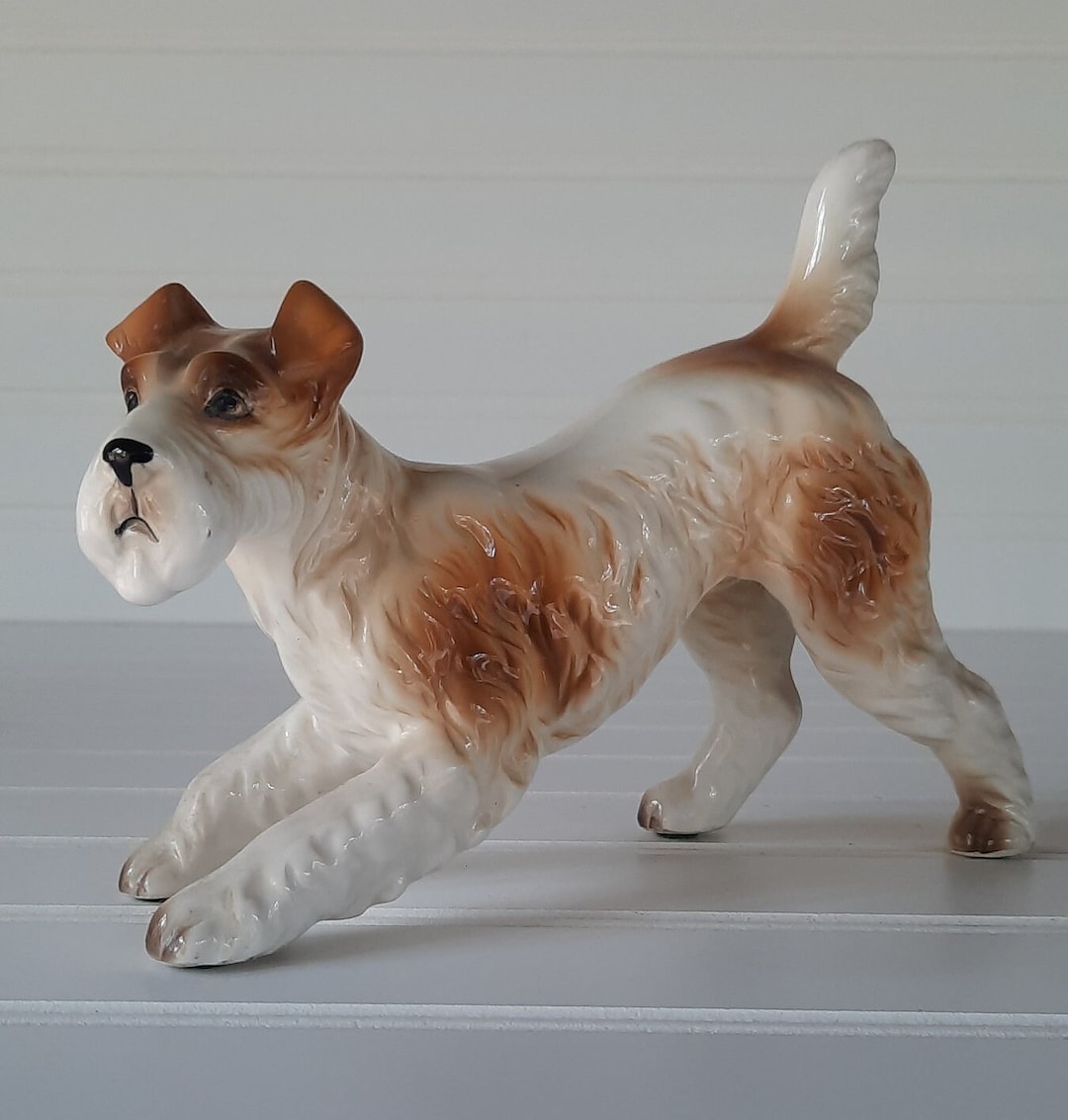 Vintage Terrier Porcelain Dog Figurine Made in Japan - Etsy