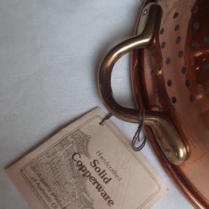 1980s Vintage New Heartland Solid Copperware 11” Old Dutch Colander - Etsy