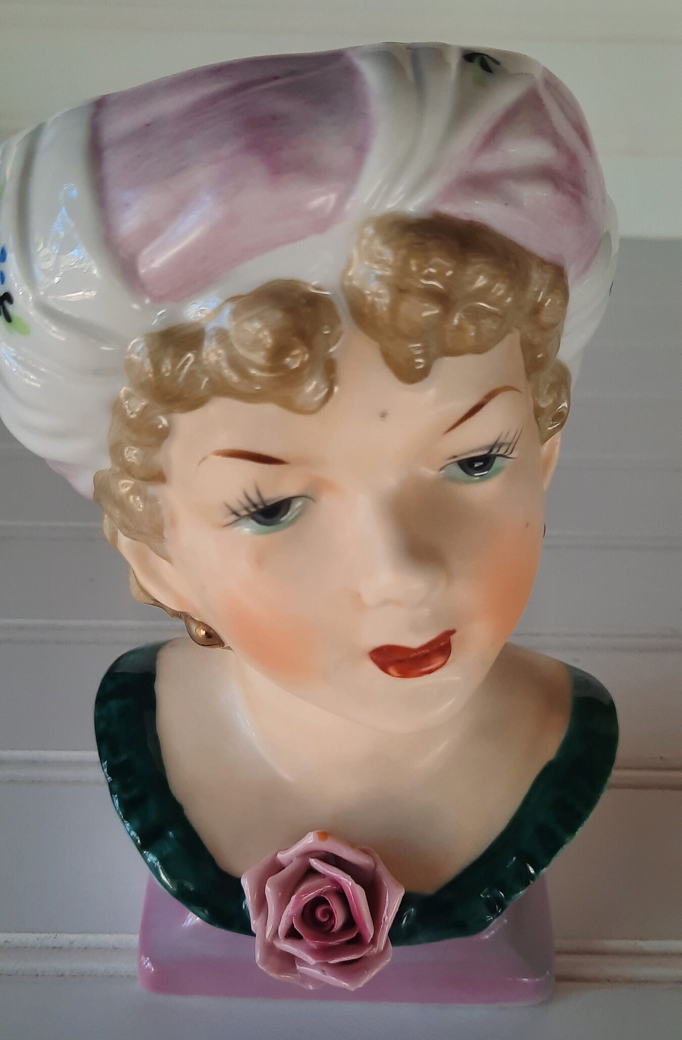 Vintage Head Vase,head Vase,turban Lady Head Vase,vintage Napco - Etsy