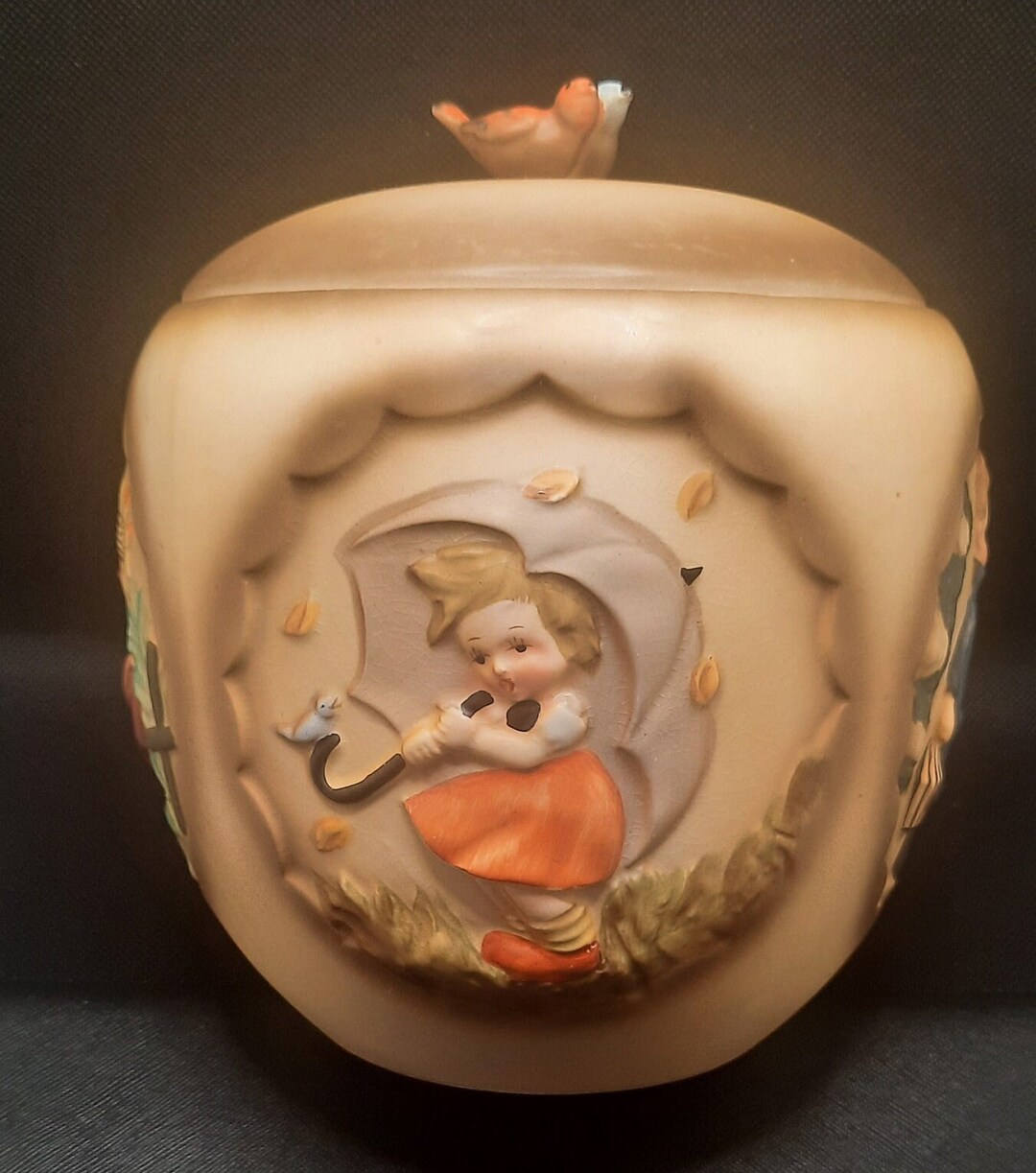 Vintage Hummel Four Seasons Cookie/biscuit Jar With a Two-bird Finial ...