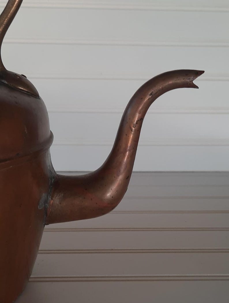 Antique Hand Forged Copper Tea Kettle With Copper Handle,farmhouse,gift ...