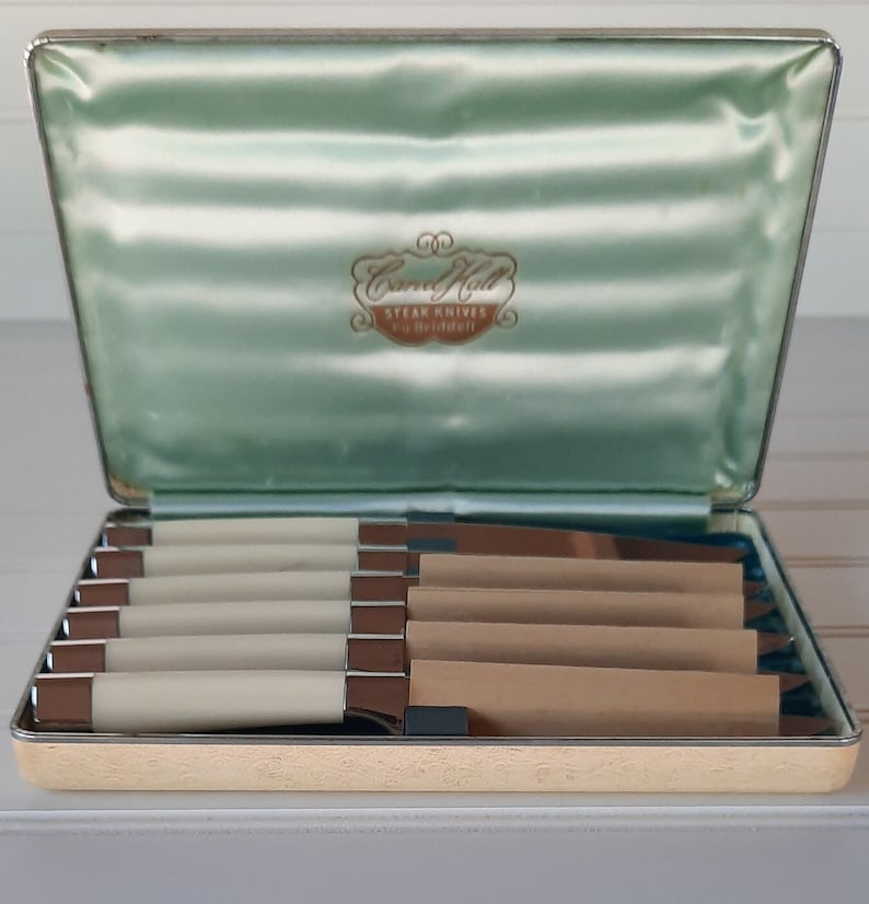 Vintage Carvel Hall Steak Knife Set: Briddell Chrome-vanadium Blades - Etsy