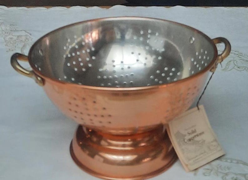 1980s Vintage New Heartland Solid Copperware 11” Old Dutch Colander - Etsy