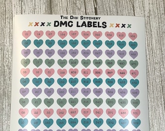 DMC Floss Printable Stickers, Color Bobbin Labels, Thread Organizer ...