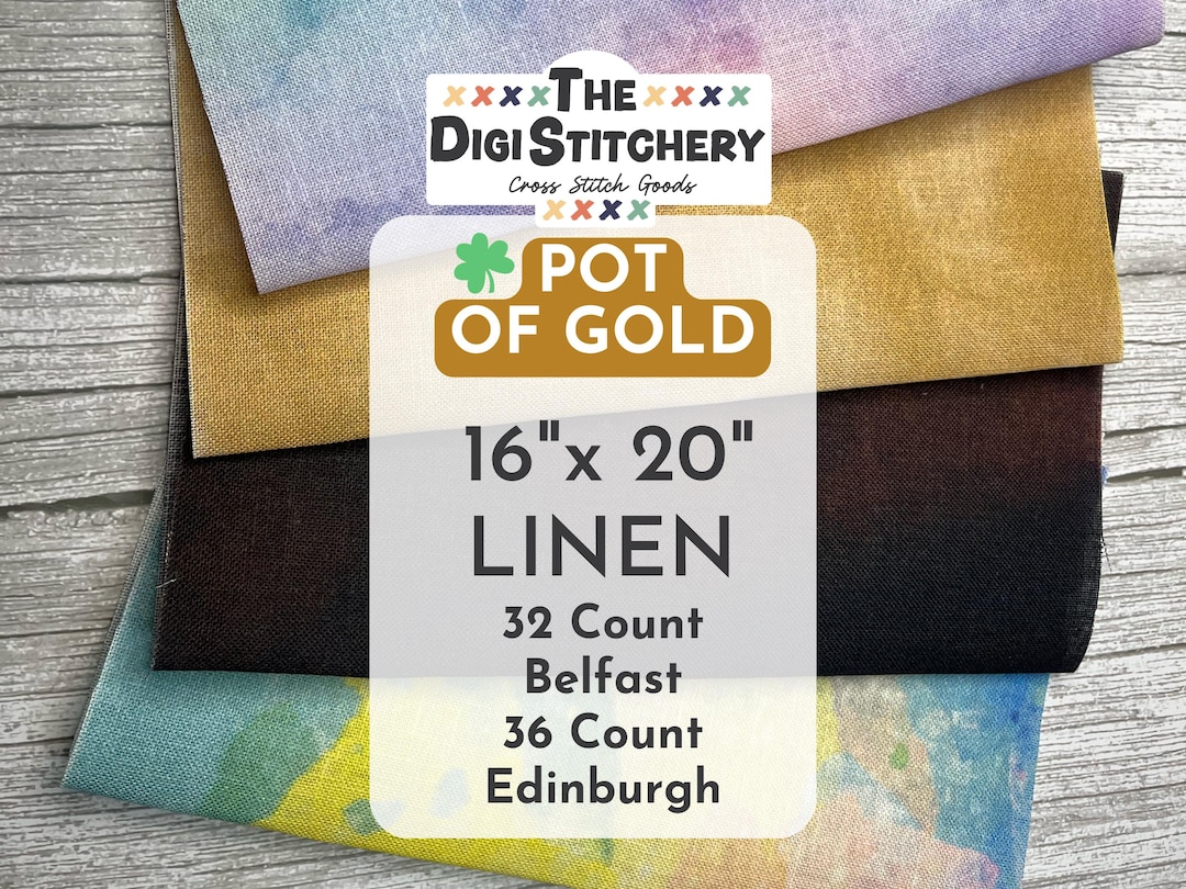 16" X 20" Pot of Gold Linen 32 Count Belfast & 36 Count Edinburgh - Etsy