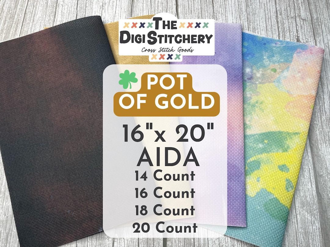 16" X 20" Pot of Gold Aida (14, 16, 18 and 20 Count) - Etsy