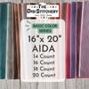 14 Count Gridded Aida Cloth - White Aida With Removable Grid Lines ...