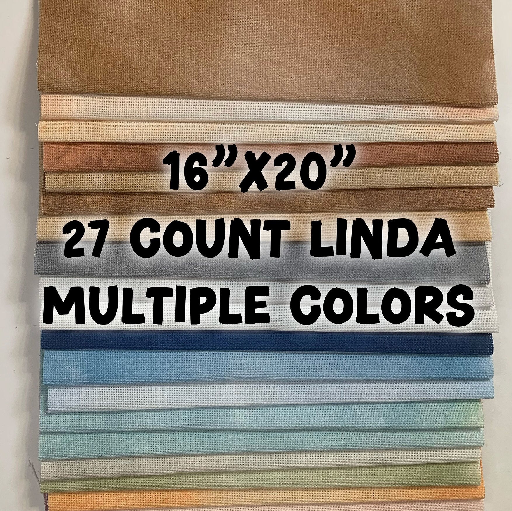 16 X20 Linda 27 Count multiple Colors Available - Etsy