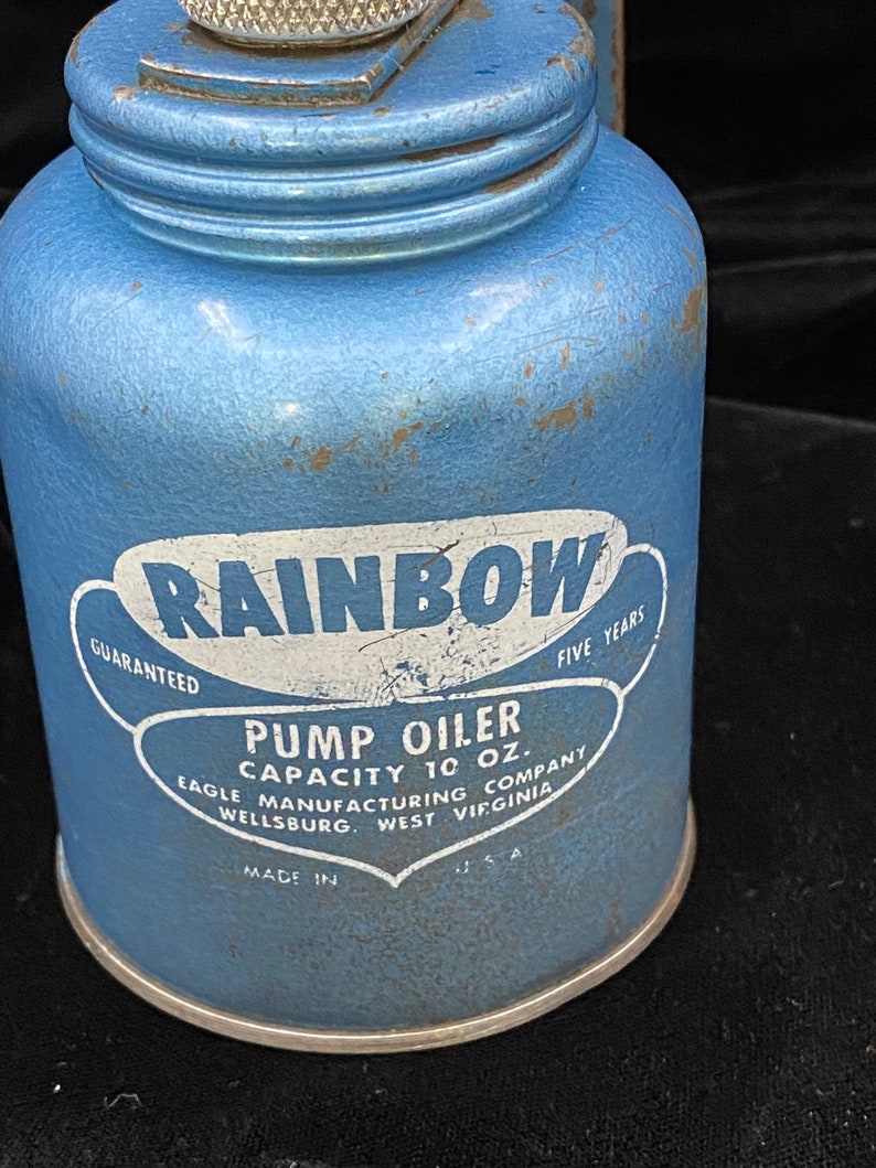 Vintage Eagle Rainbow Oil Pump Bright Blue - Etsy