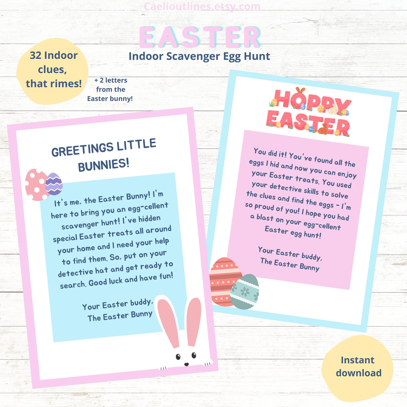 32 Editable Indoor Easter Scavenger Hunt Clues | Easter Scavenger Hunt ...